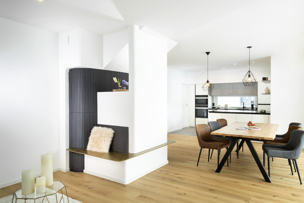 Kachelofen mit Sitzbank - Bilder und Ideen zur Umsetzung